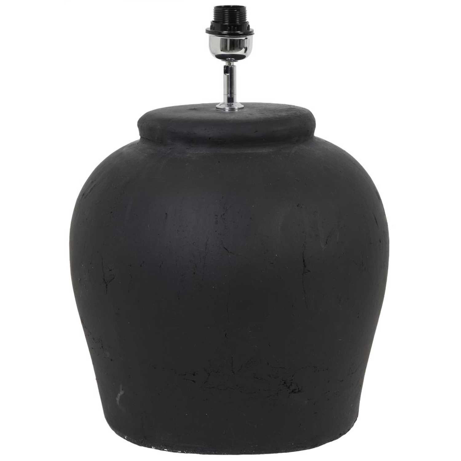 Light and Living Etna Black Table Lamp Base | Black Rounded Shape Table ...